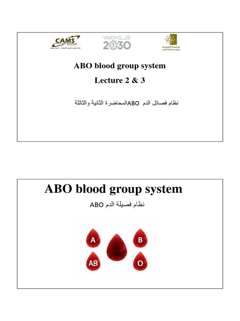 Lecture-2 and 3 (ABO Blood Group System) 2 | PDF