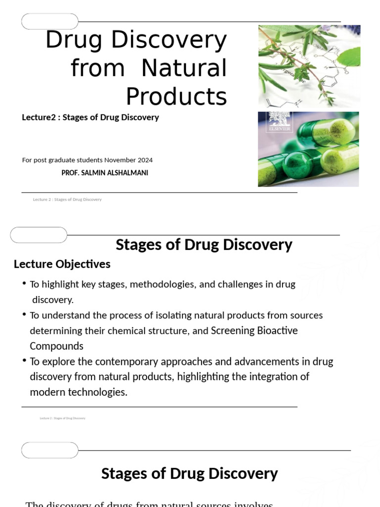 Drug Discovery From Natural Products Lecture 2 | PDF | Drug Discovery ...