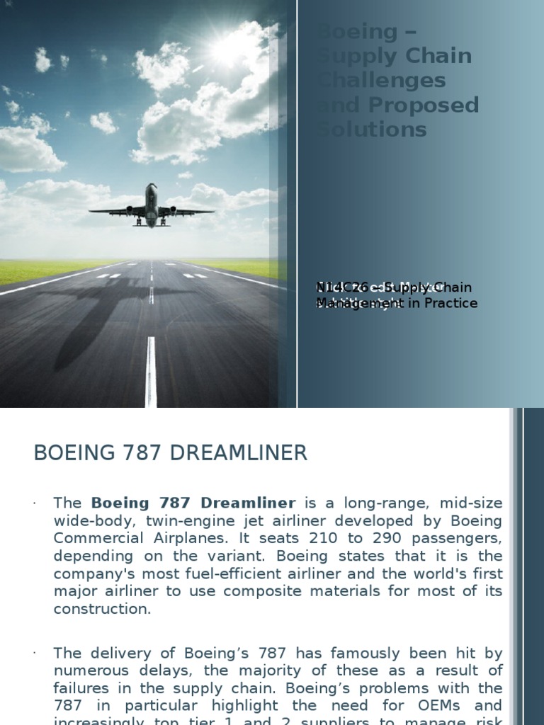 Boeing 787 Supply Chain Solutions | PDF