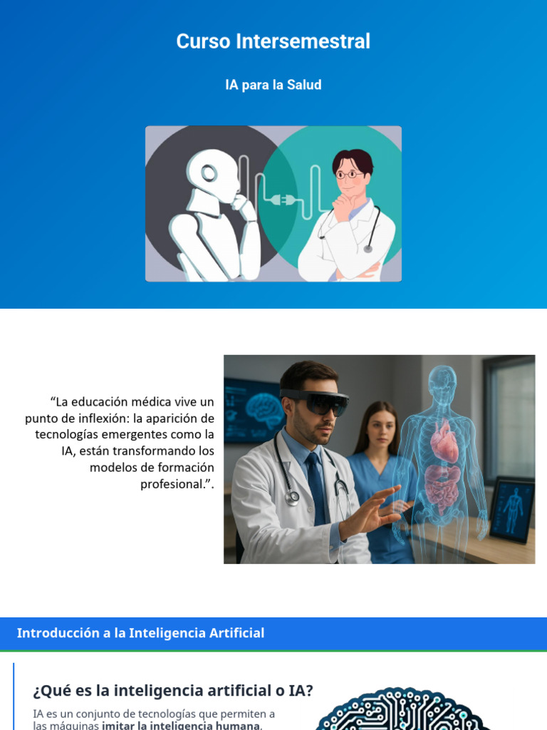 IA en Salud: Transformación Educativa | PDF | Inteligencia artificial ...