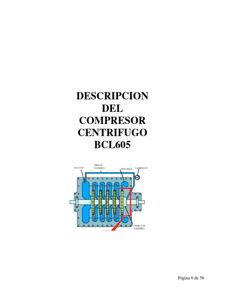 Compresor Centrífugo BCL605: Funcionamiento y Partes | PDF | Rodamiento ...