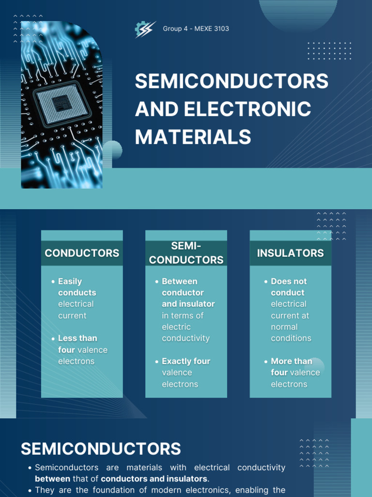 GROUP 4 - Semiconductors and Electronic Materials | PDF ...
