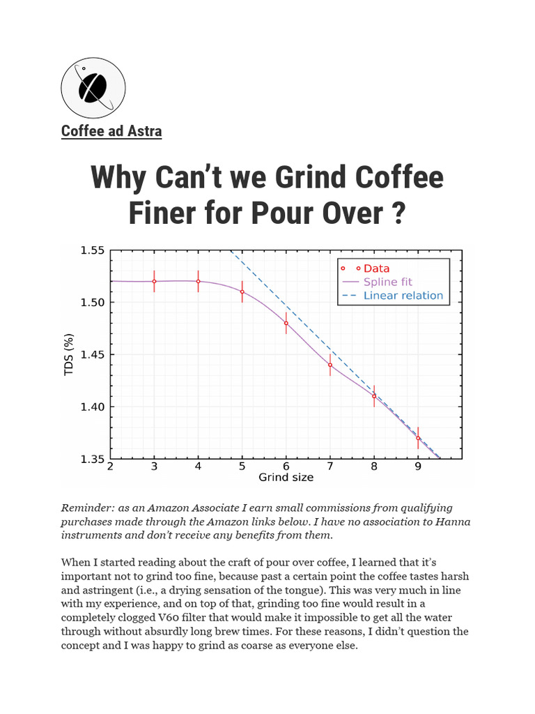 Why Can't We Grind Coffee Finer For Pour Over - Coffee Ad Astra | PDF ...