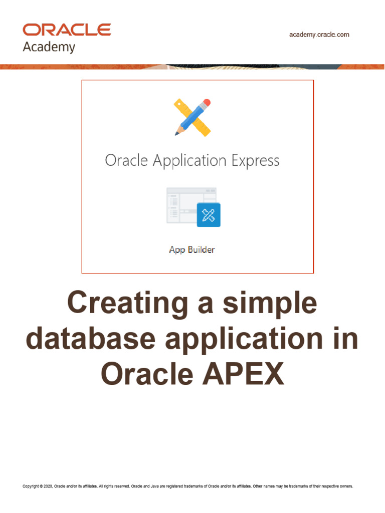 Creating A Simple Database Application in Oracle APEX | PDF | Databases | Sql