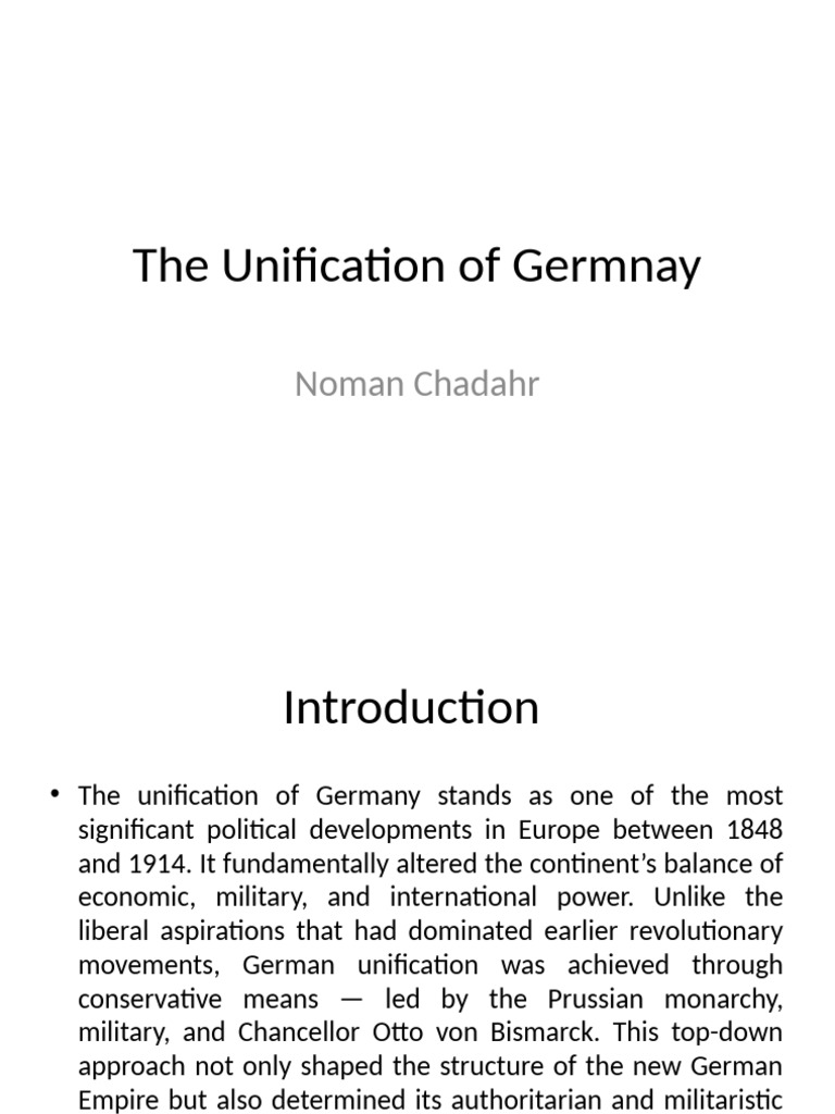 The Unification of Germany Explained | PDF | Otto Von Bismarck ...