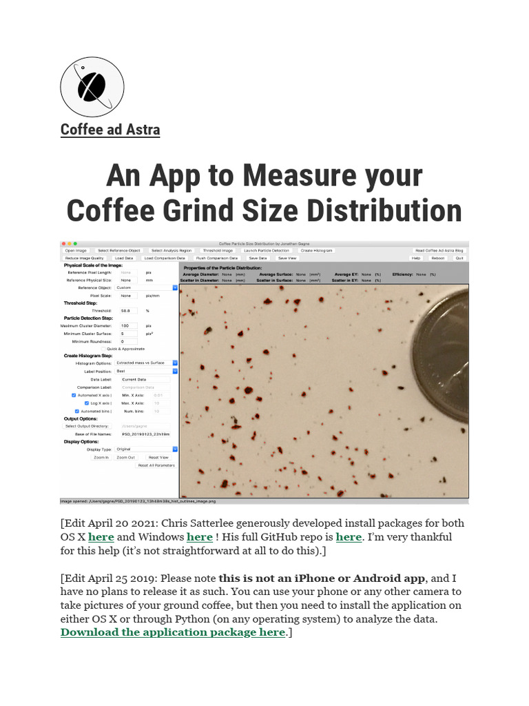 Coffee Grind Size Measurement App | PDF | Mill (Grinding) | Pixel