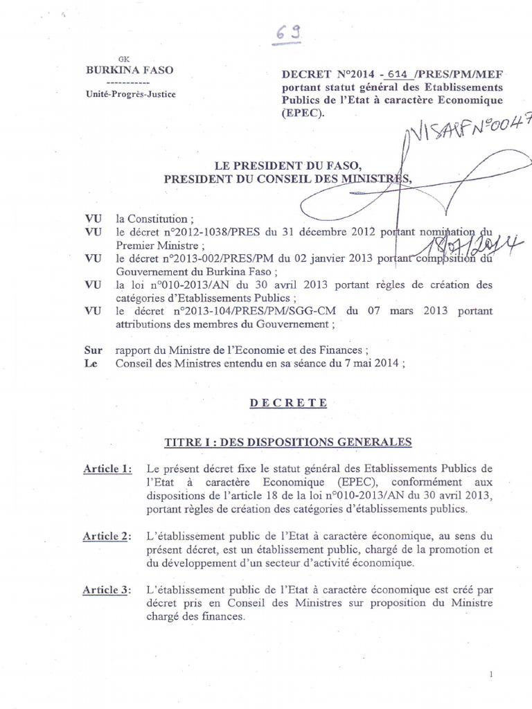 Statut Epec | PDF