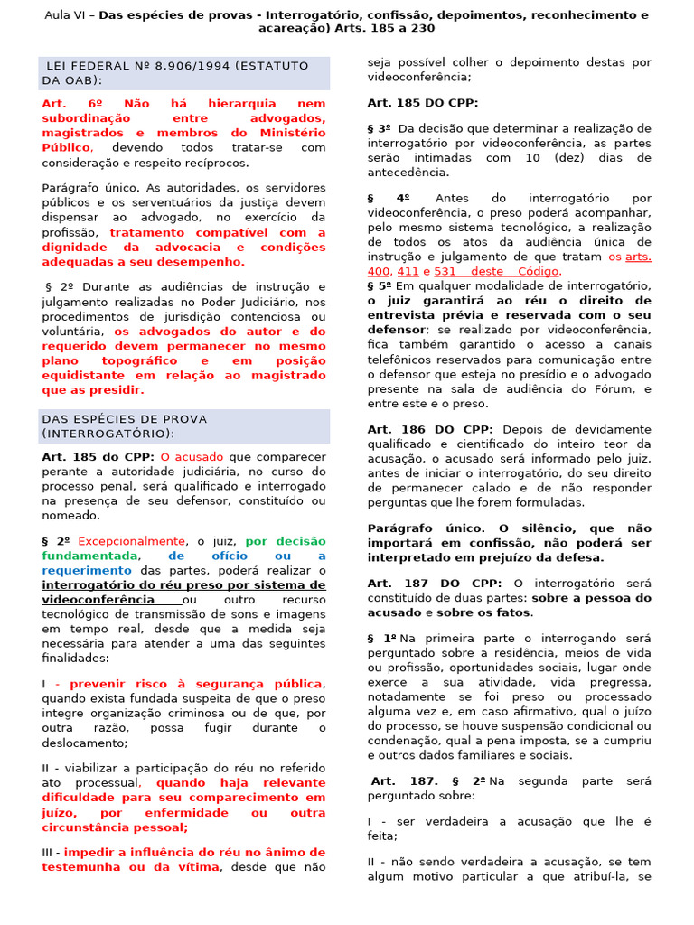 Espécies de Provas no Processo Penal | PDF | Confissão (jurídico ...
