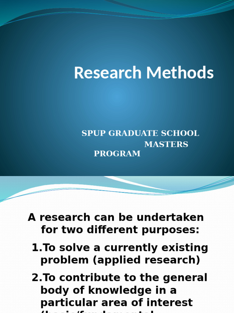 Research Methods Lecture Notes PPT - MST 2023 UPD | PDF | Qualitative ...