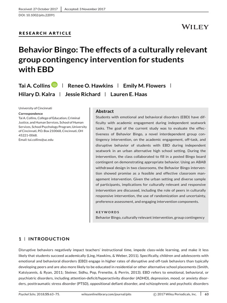 Collins Et Al., 2017 | PDF | Reinforcement | Mental Disorder