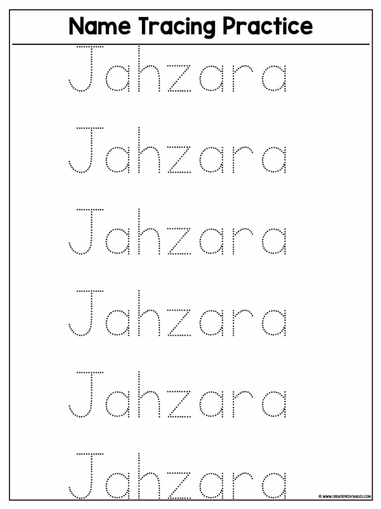 Name Tracing Practice 626F AC27 19B6 | PDF