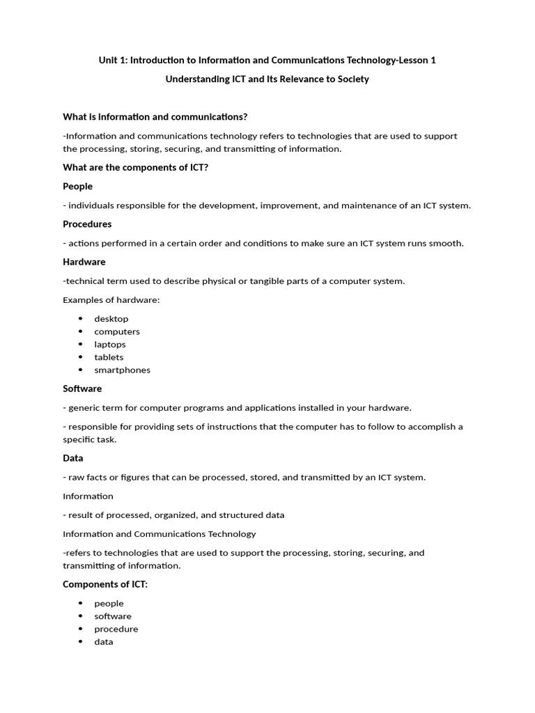 Unit 1-Week1 Emtech | PDF