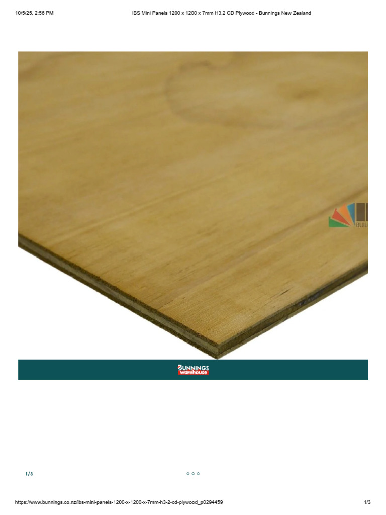 IBS Mini Panels 1200 X 1200 X 7mm H3.2 CD Plywood - Bunnings New ...