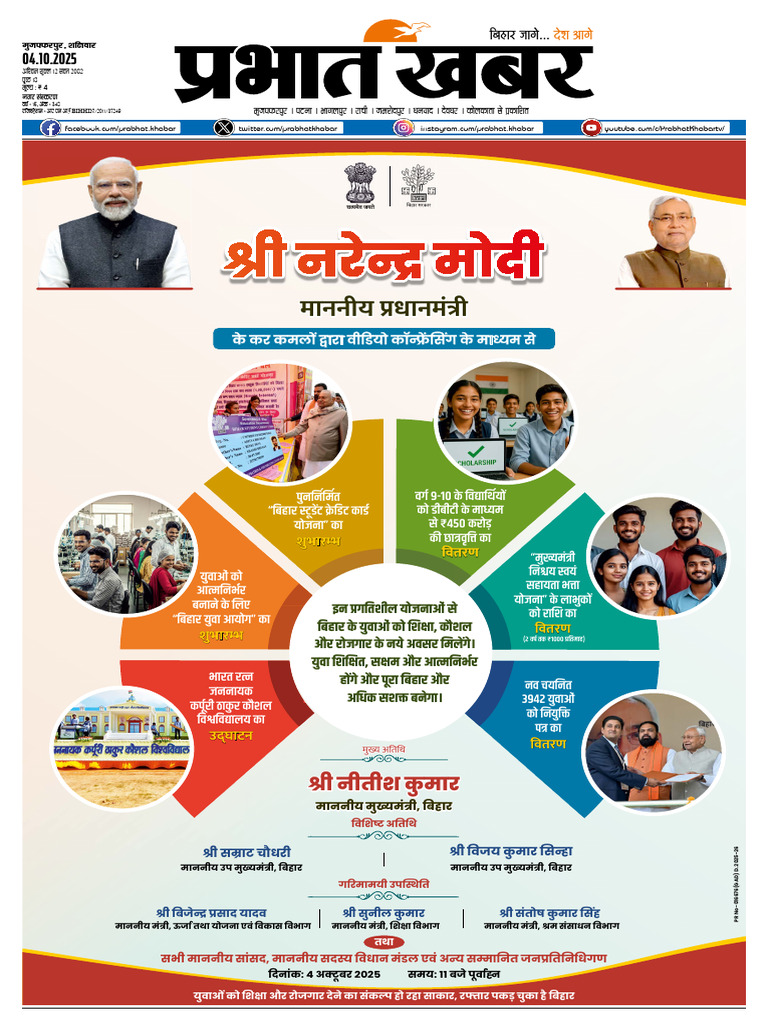 Prabhat Khabar Muzaffarpur-city 04-10-2025 | PDF