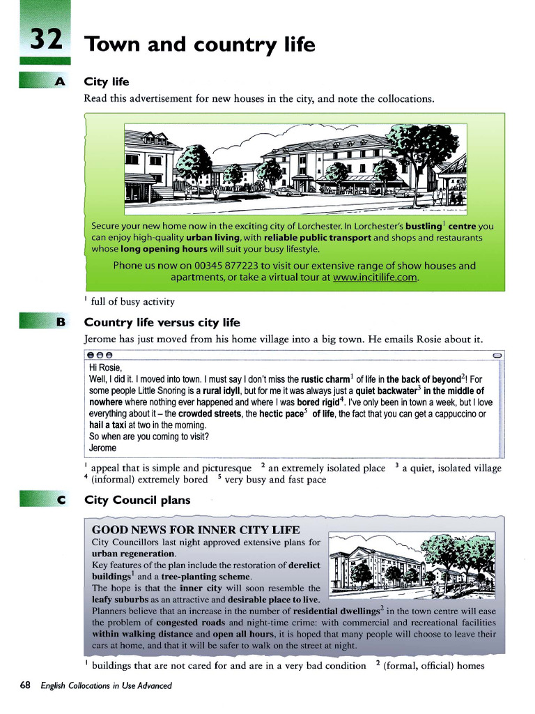 SS7 - 3.2. Vocab Quiz - VB2 - Unit 32 Town and Country Life | PDF