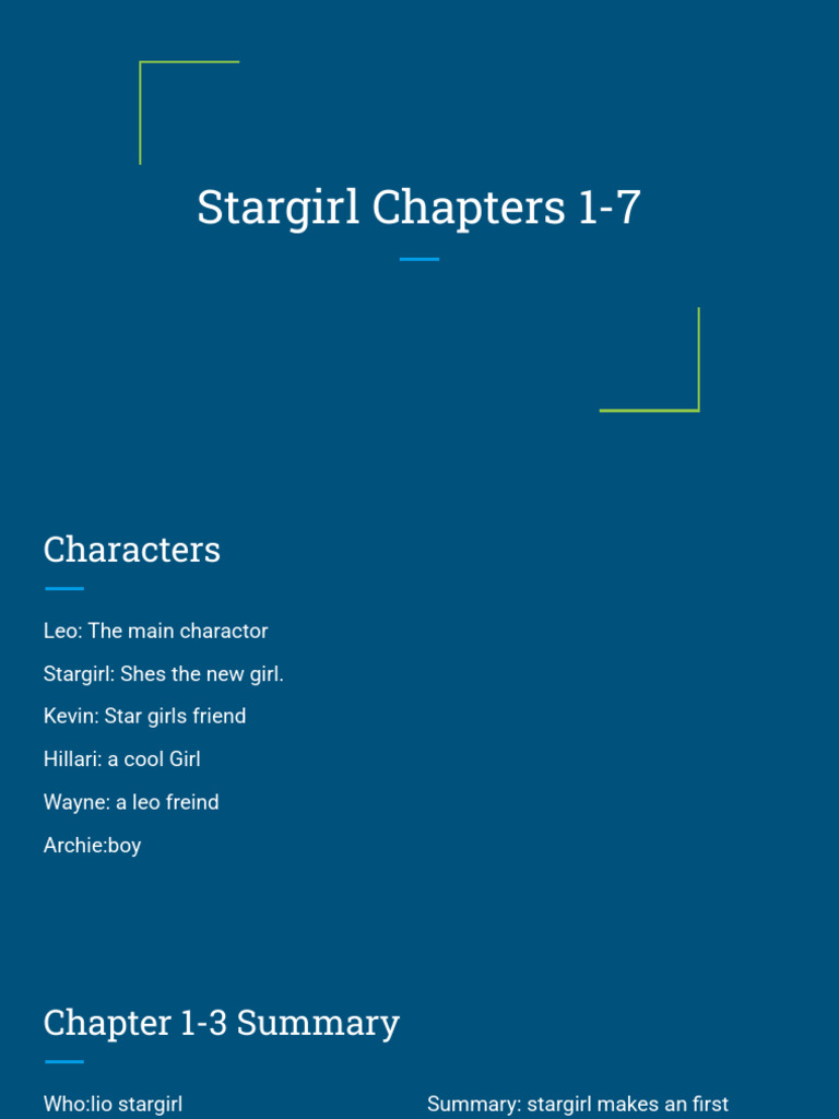 Stargirl Slides | PDF