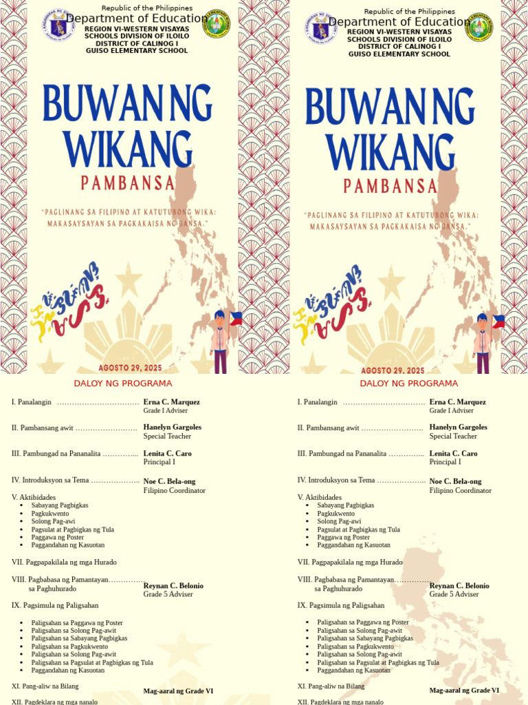 BUWAN NG WIKA PROGRAM | PDF
