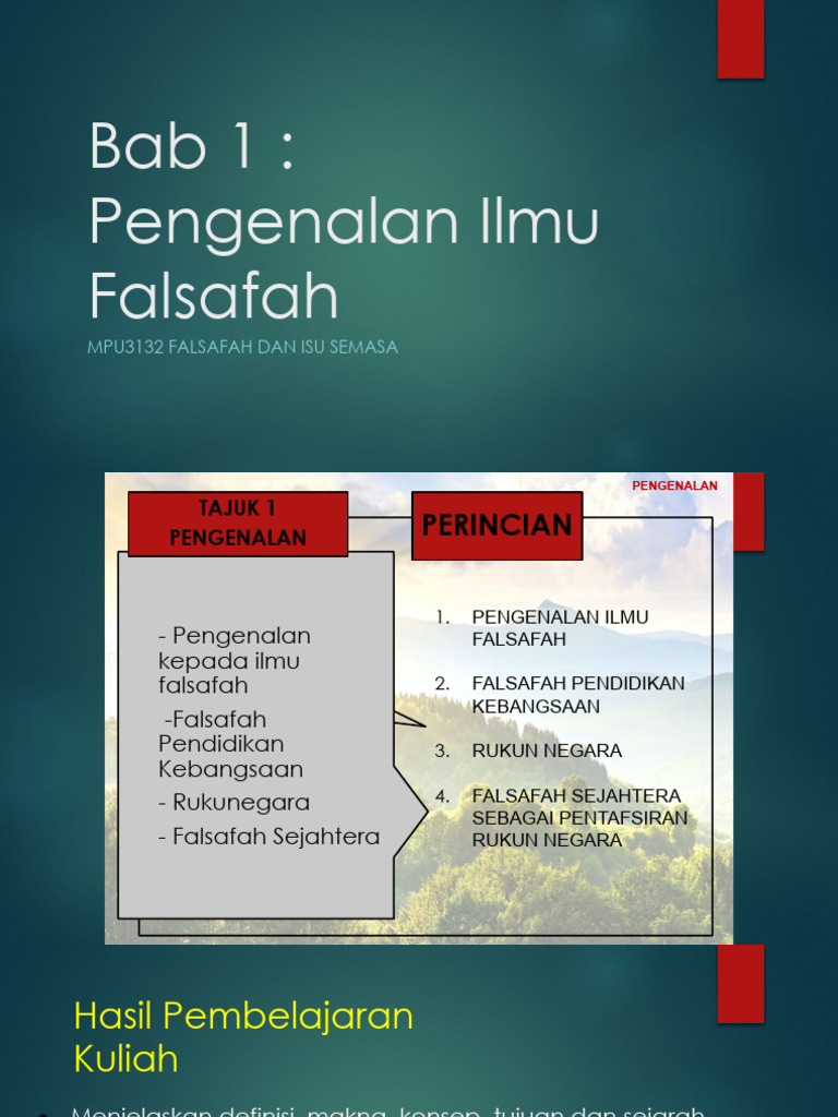 TAJUK 1 Pengenalan Falsafah-1 | PDF