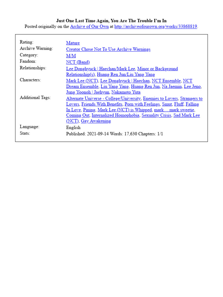Just One Last Time Again | PDF