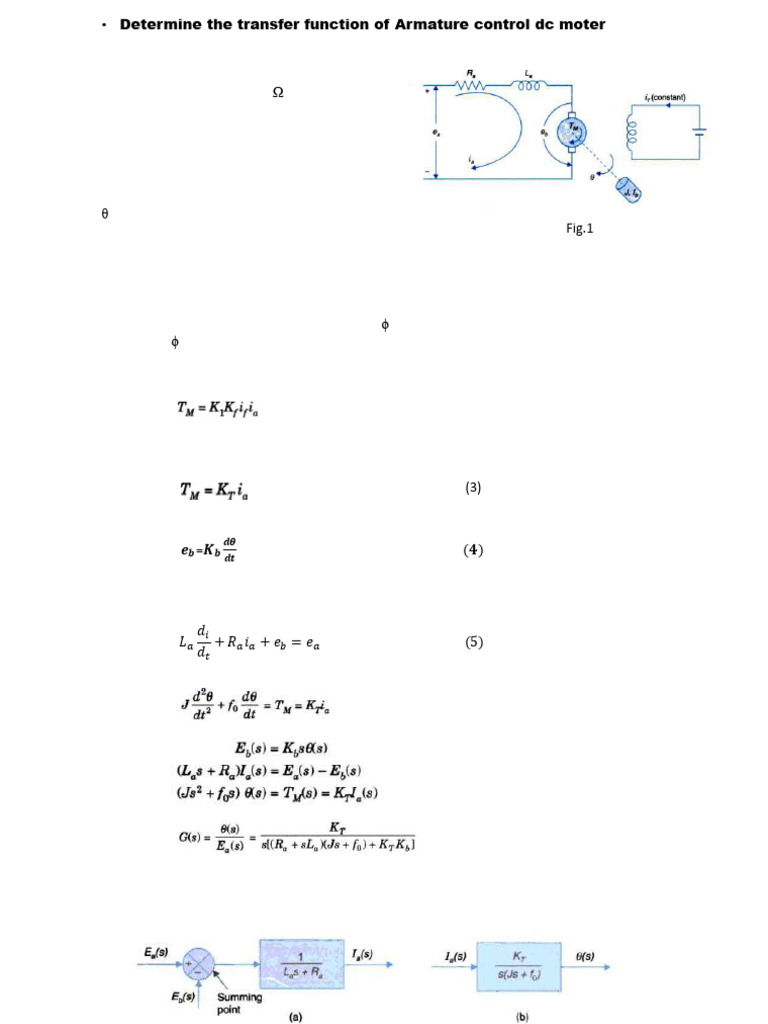 Transfer Function and Reduction Techniques | PDF | Electric Motor ...
