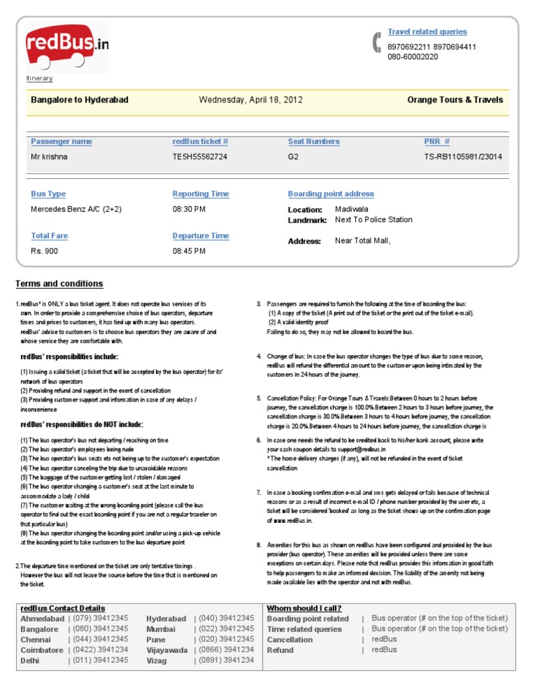 Red Bus Ticket | PDF | Ticket (Admission) | Bus