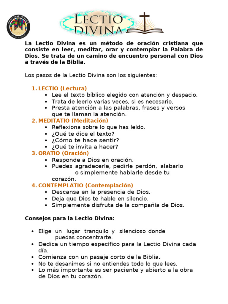 Guía Práctica de Lectio Divina | PDF