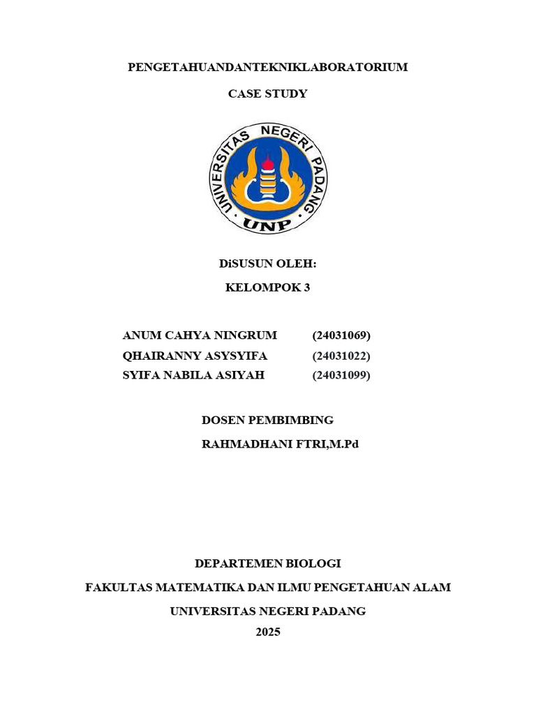 Kel 3 - Analisis Kasus Materi Keselamatan Kerja Di Laboratorium | PDF