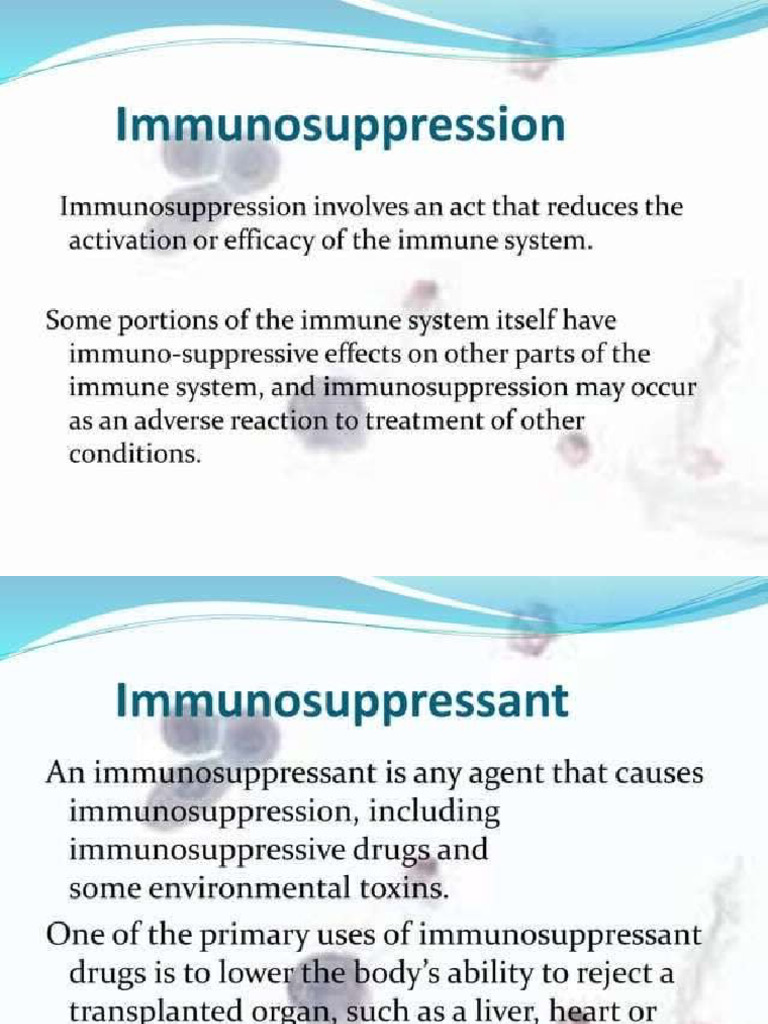 Immuno Supress Ants | PDF