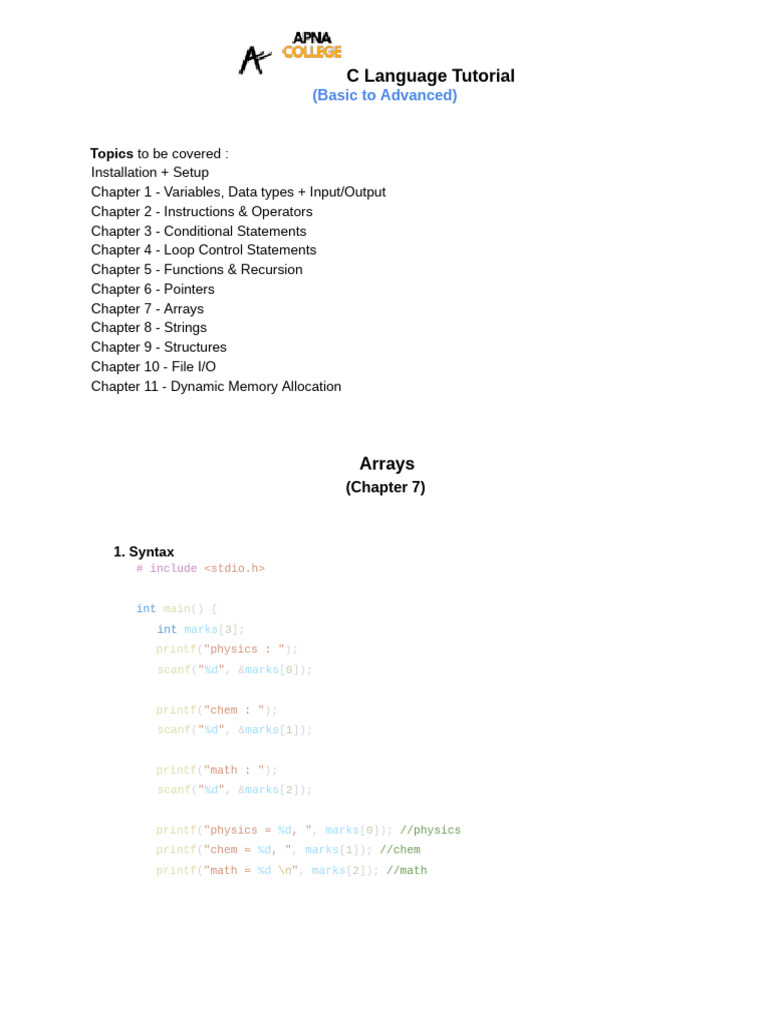 Chapter 7 Code | PDF