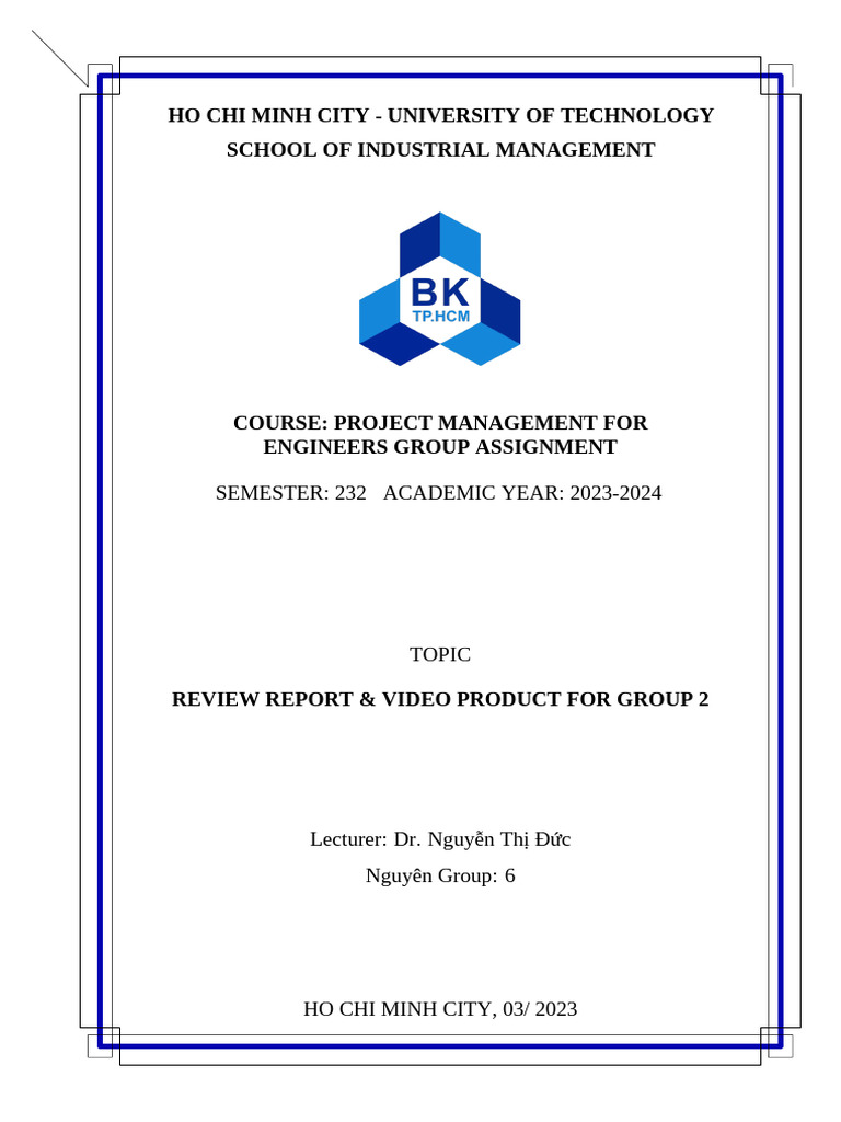 Project Management Group 6 Review Group 2 | PDF