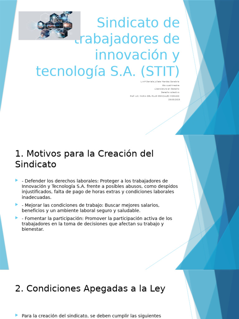 Sindicato de trabajadores de innovación y tecnología DJMS | PDF ...