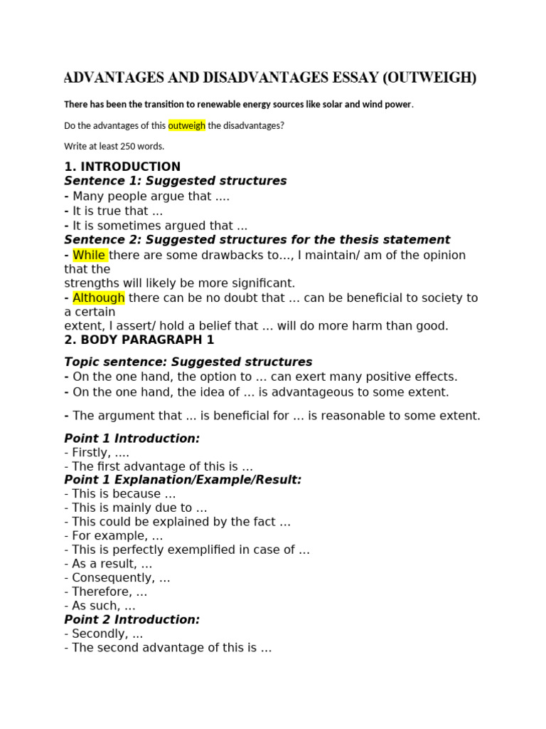 As and Ds Essay Structure and Template | PDF