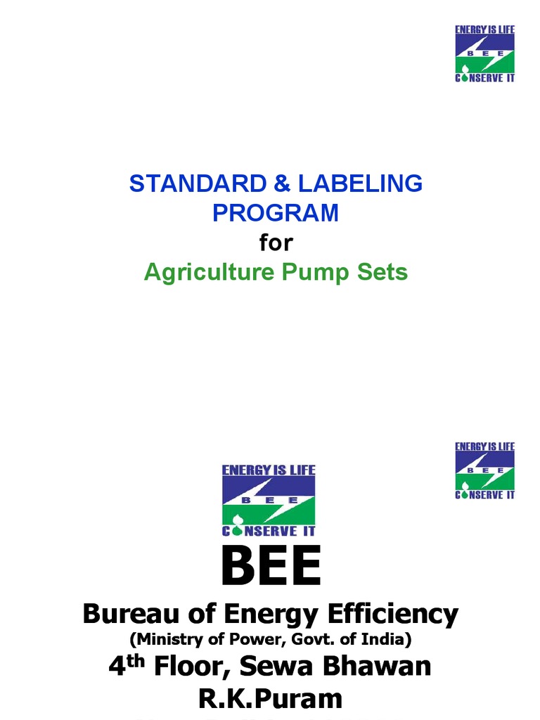 STANDARD & LABELING For Agricultural Pumpset | PDF | Portable Document ...