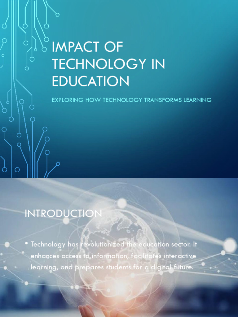 Impact of Technology in Education | PDF
