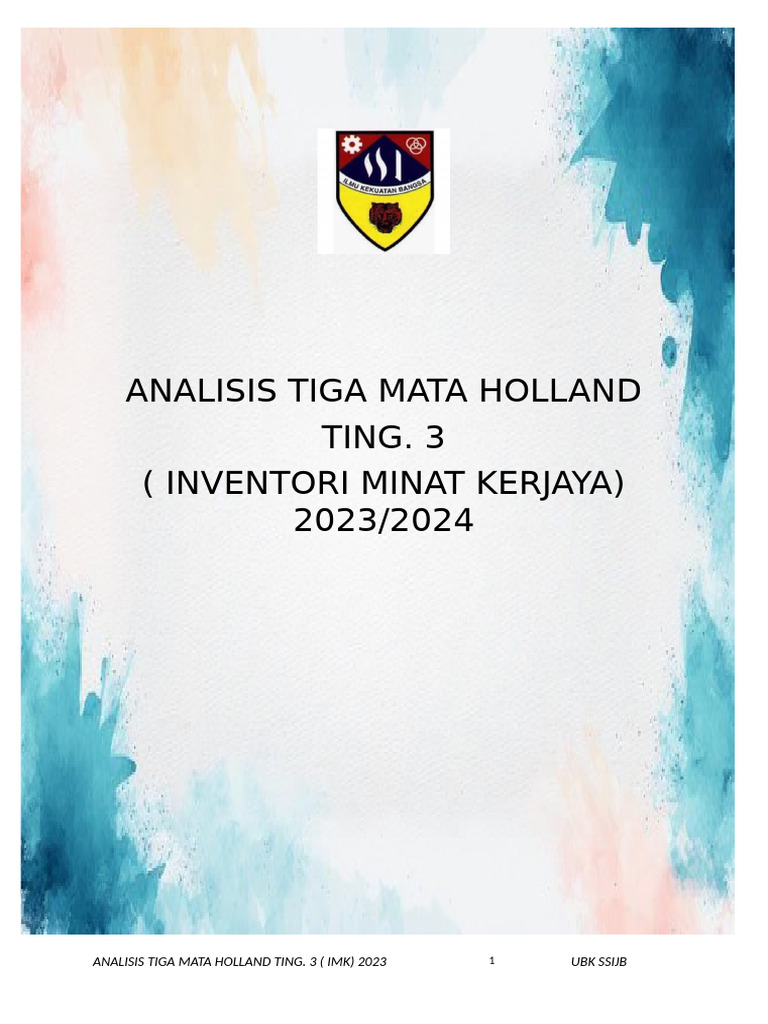 Analisis Tiga Mata Holland Ting. 3 | PDF | Southeast Asia | Lexicology