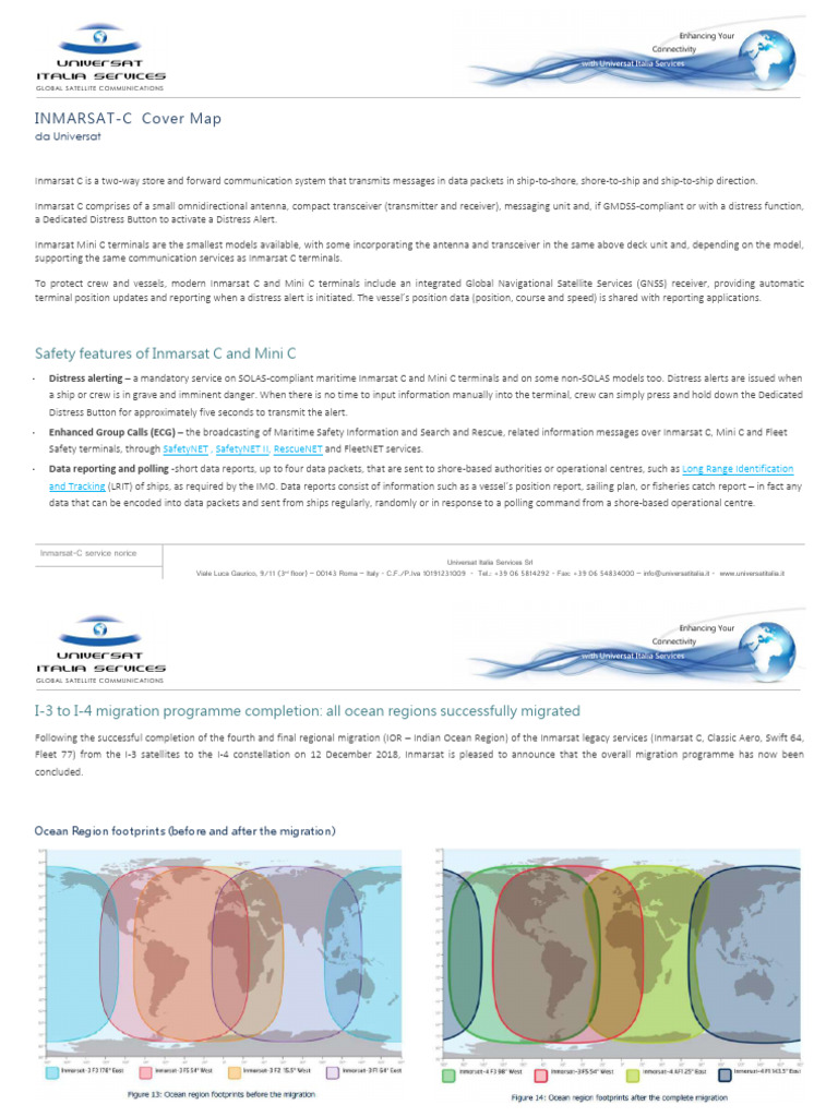 Inmarsat-C Coverage and Services Guide | PDF | Computing | Information ...