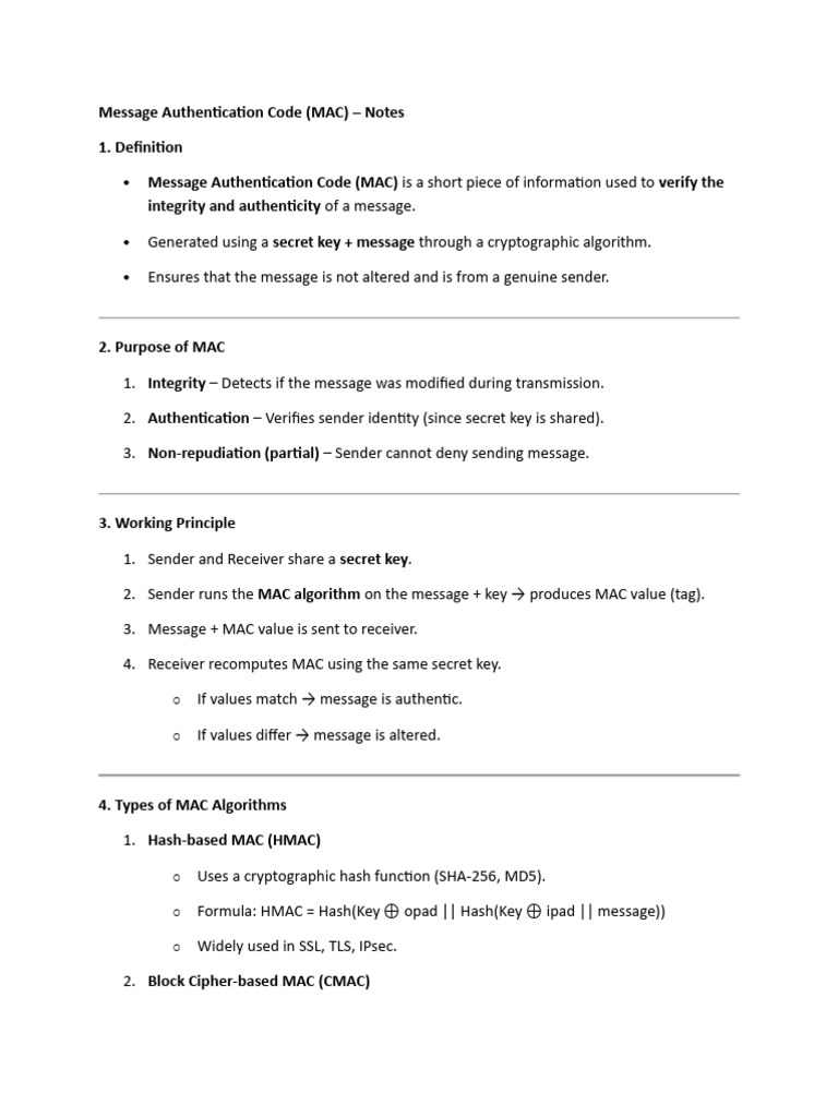 Message Authentication Code | PDF | Military Communications | Internet ...