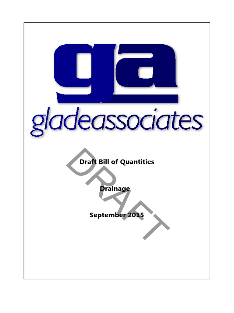 Drainage Example BQ Glade Associates | PDF | Concrete | Drainage