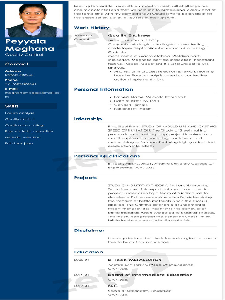 Resume Meghana | PDF