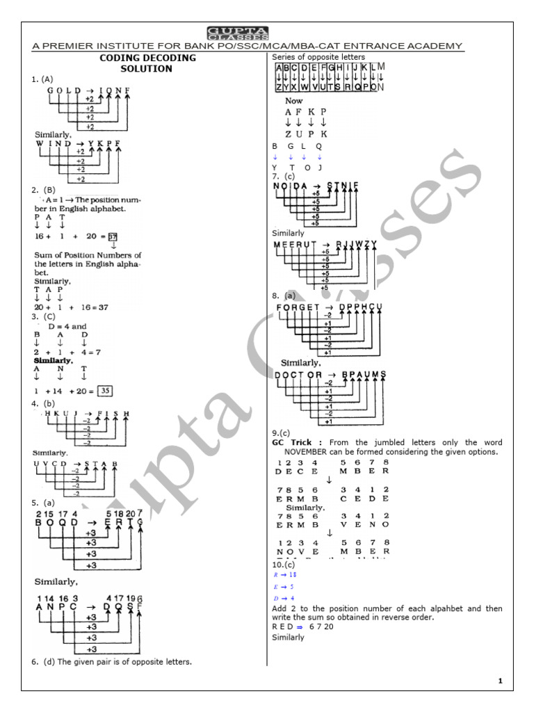 Coding Decoding Solution | PDF | Chess Theory | Chess