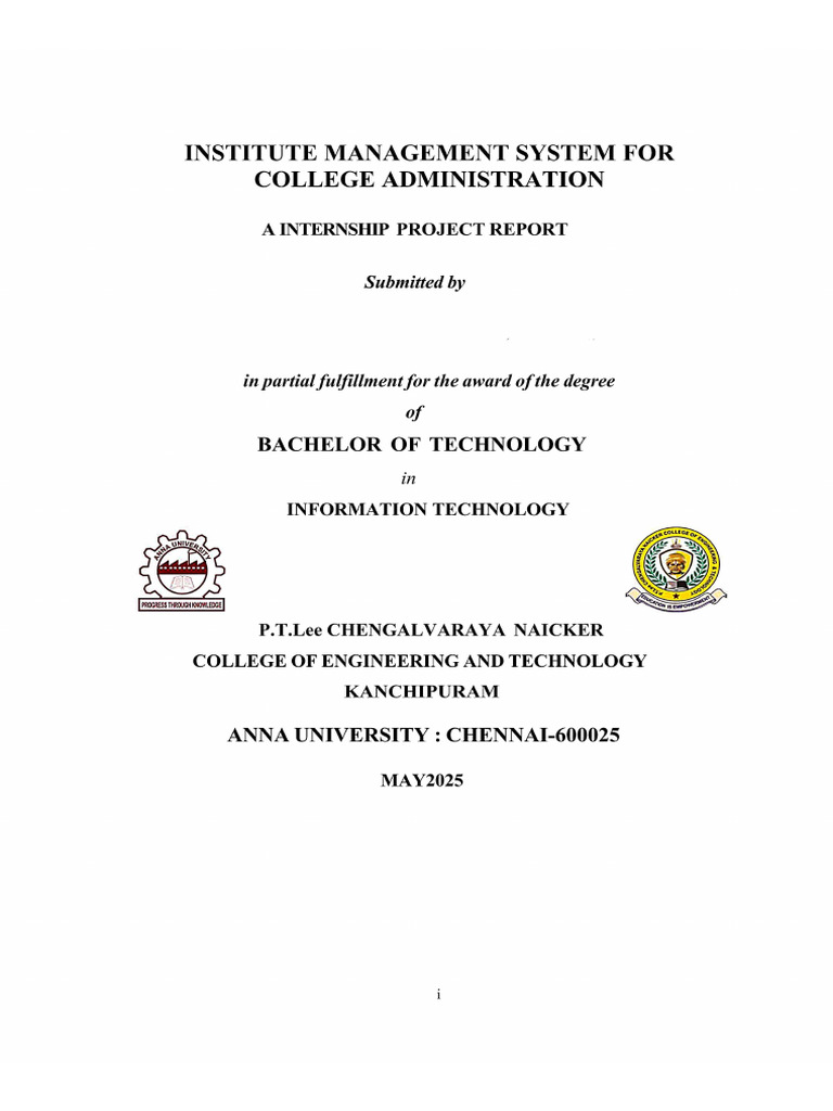 TABLE OF CONTENT 1 Summer Internship Report | PDF