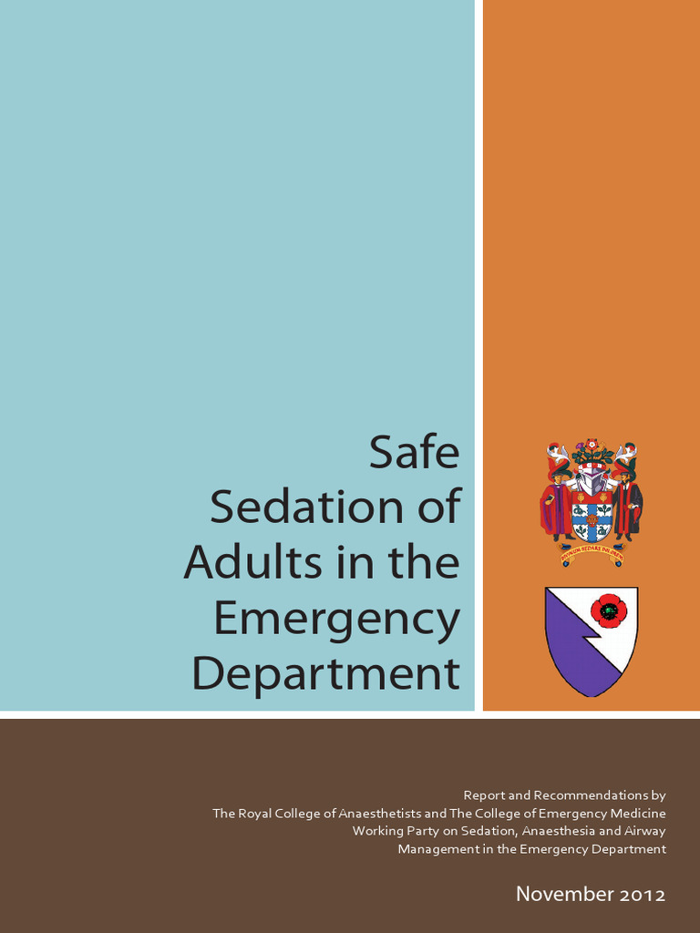 Safe Sedation in The Emergency Department Report and Recommendations ...