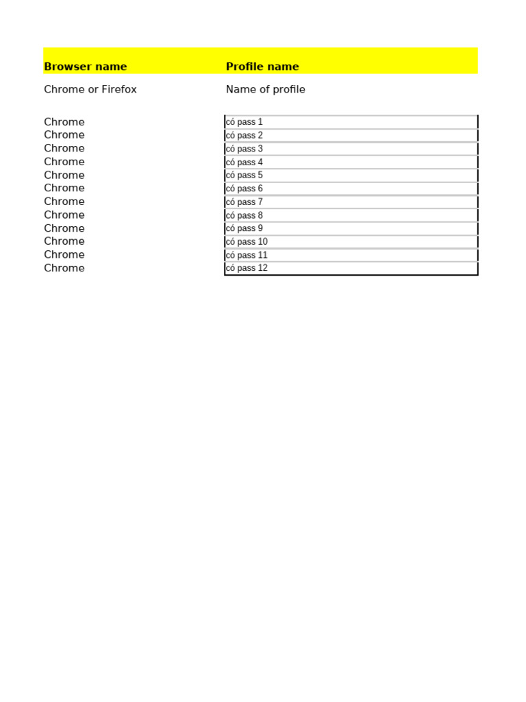 Chrome Proxy Profile Data Overview | PDF