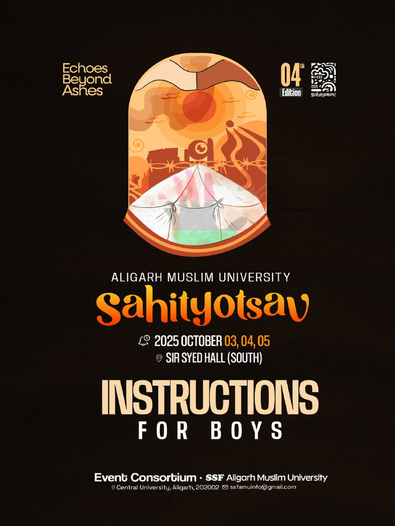 Sahityotsav Instructions Boys | PDF