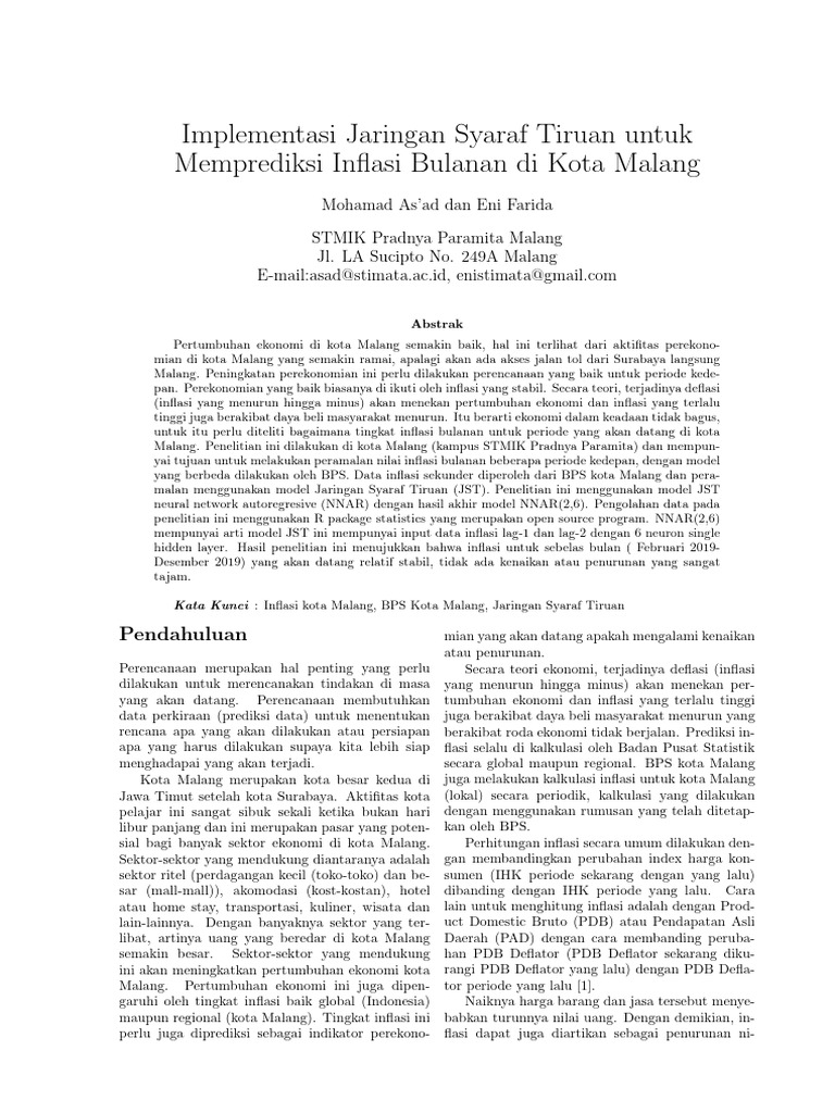 Implementasi Jaringan Syaraf Tiruan Untuk | PDF