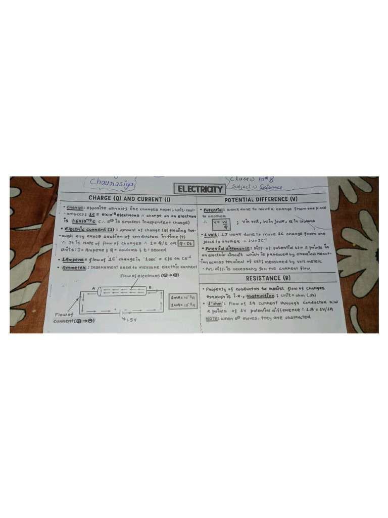 Electricity Notes | PDF