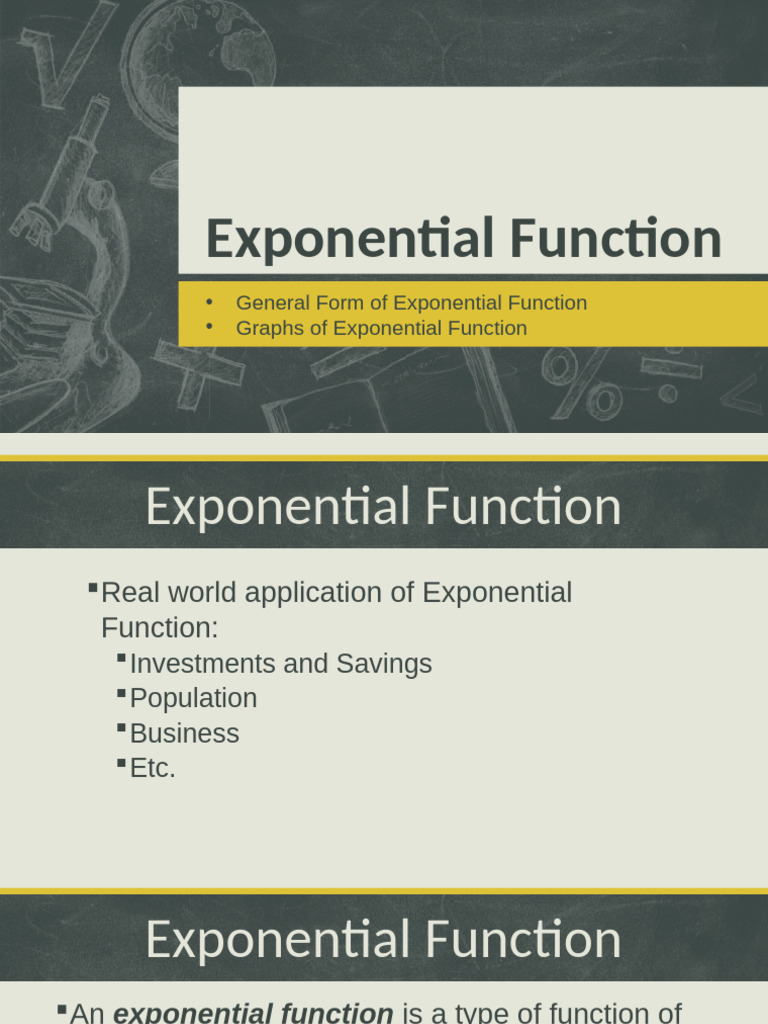 Exponential and Logarithmic Functions | PDF | Logarithm | Exponential Function