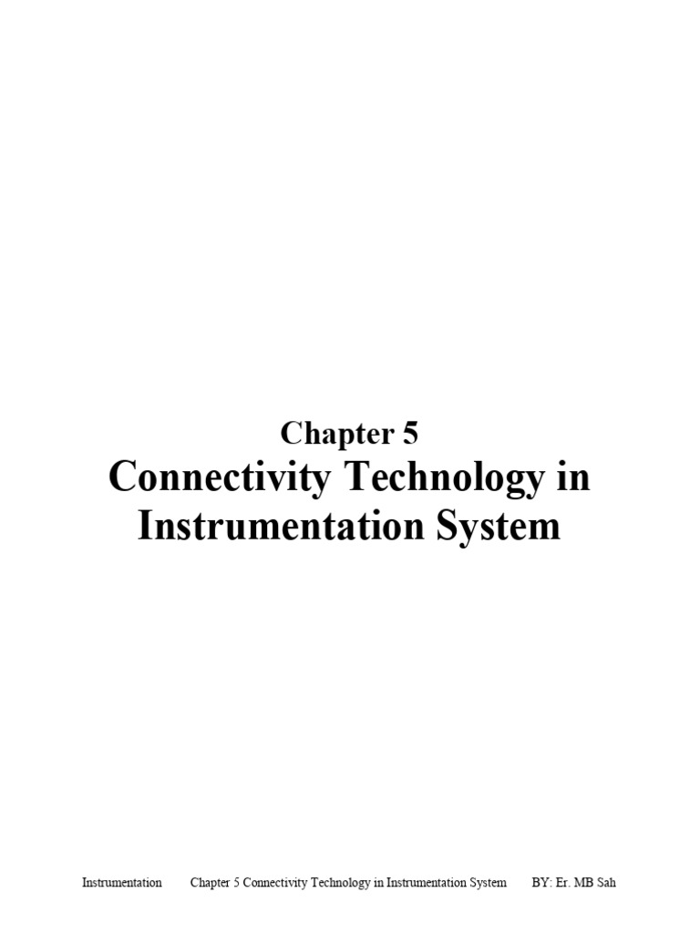Instrumentation Chapter 5 Connectivity Technology in Instrumentation ...