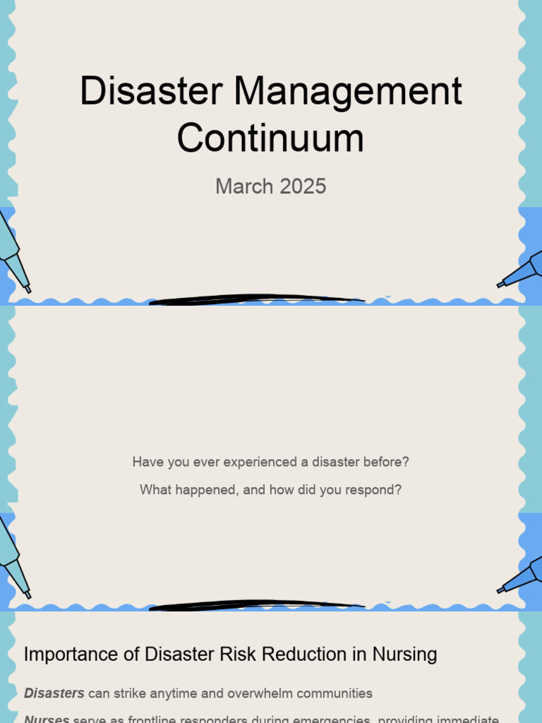 Disaster Management Continuum | PDF | Emergency Management | Emergency