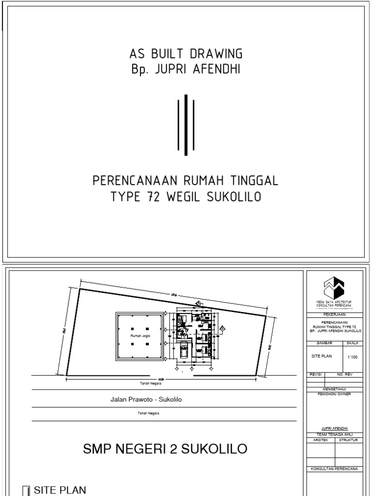 Gambar Detail Rumah Syarat Kelengkapan Ijin PBG Bp. Jupri Sukolilo | PDF